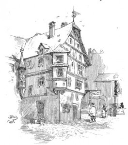 Public House Drawing - ReusableArt.com
