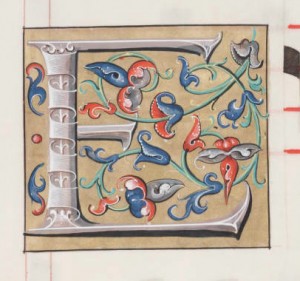 Illuminated Letter E - ReusableArt.com