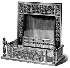 Fireplace Grate Drawing - ReusableArt.com